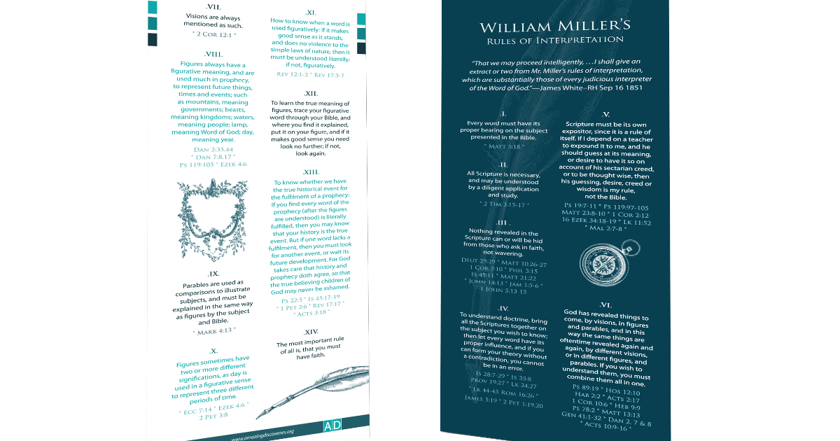William Miller's Rules